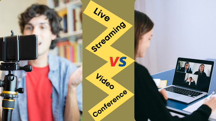 Livestreaming vs Video Conferencing: Differences and Which One to Use?